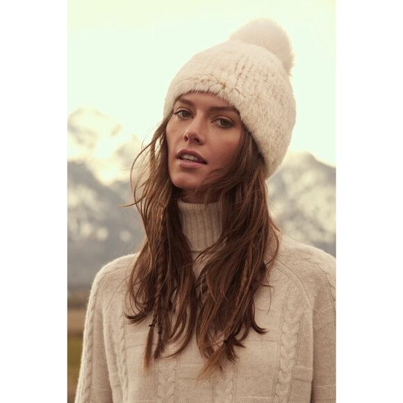 Overland | Accessories | Overland Knitted Light Mauve Pink Mink Fur ...